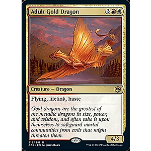 Magic: the Gathering - Adult Gold Dragon (216) - Adventures in The Forgotten Realms