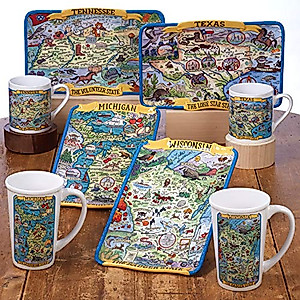 Certified International North Carolina Souvenir Rectangular Platter 13" x 8",Multicolor