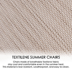 Kozyard 1 Pack Cozy Aluminum Reclining Lounge Chair - Perfect for Beach, Yard, Pool, Deck, and Patio - Outdoor Chaise Lounge with Drink Holder, Weather Free, Adjustable - Assemble-Free (Beige)