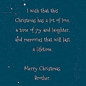 Christmas Card Brother | Made in America | Eco-Friendly | Thick Card Stock with Premium Envelope 5in x 7.75in | Packaged in Protective Mailer | Prime Greetings
