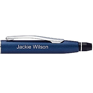 Dayspring Pens Cross Pen | Personalized Cross Click Ballpoint Pen - Midnight Blue. Custom Name Engraved. AT0622-121. Comes in Cross Gift Case. | Engraving