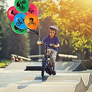 50Ct Bicycle Latex Balloons - BMX Bike Game Birthday Baby Shower Wedding First Birthday Party Supplies Decorations Favors Sports Home Outdoor Decor
