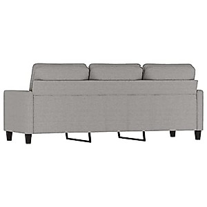 vidaXL 3-Seater Sofa Light Gray 70.9" Fabric