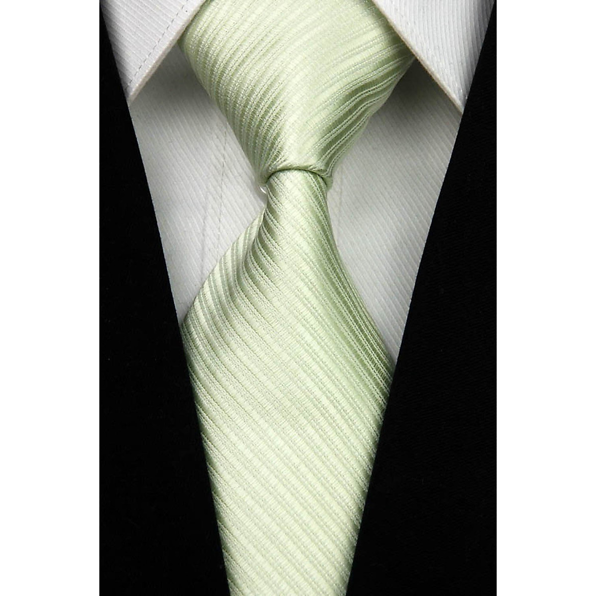 Wehug Lot 9 PCS Classic Men's tie 100% Silk Tie Woven Jacquard Neckties Solid Ties for men style001