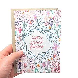 Sleazy Greetings Funny Wedding Card Congratulations For Bachelorette Party Shower From Bridesmaid | Raunchy Engaged Engagement Card For Bride To Be | Same Forever Card