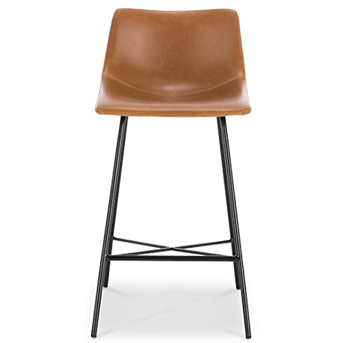 Poly and Bark Paxton 24” Counter Stool, Set of 3 Tan