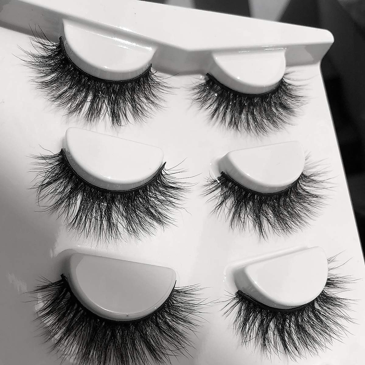 ALICROWN Faux Mink Lashes Pack 3D Volume Natural Fluffy Wispies Cross False Eyelashes
