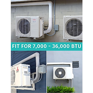 eastoyo Mini Split Line Set Cover, 4''W 9.5 Ft Decorative Line Set Cover Kit for Split Air Conditioner, Central AC and Heat Pumps, Zinc-Plated Antirust Screws Inclued