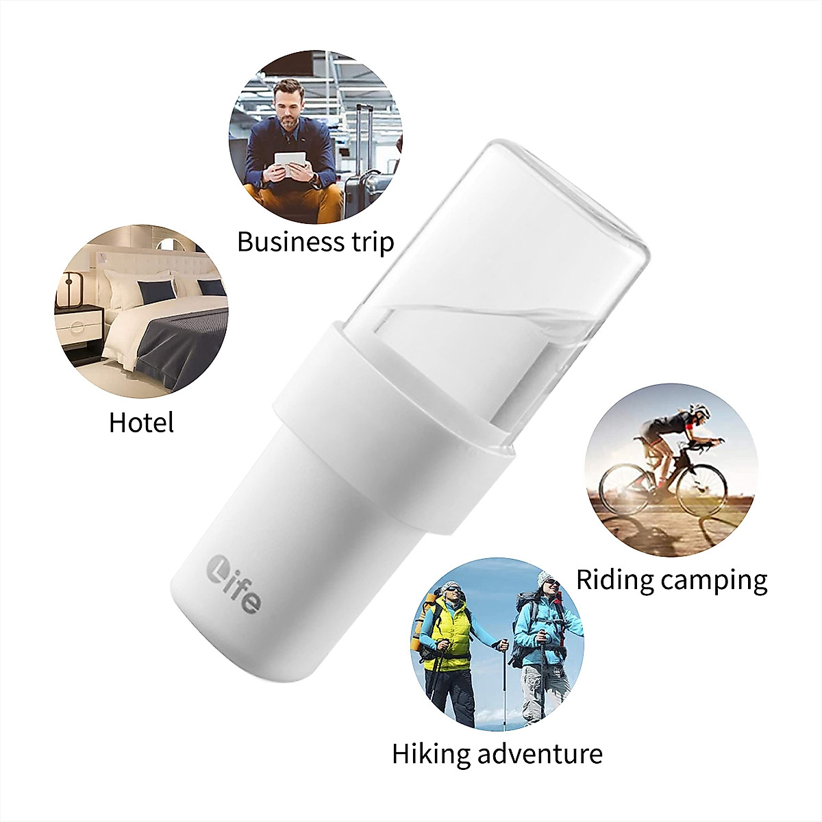 Travel Toothbrush Case for Regular and Electric Toothbrushes (Oral B Philips), Personal Hygiene Items Case for Two, Large Capacity for Toothpaste Shaver, Towels, Perfect for Business and Personal Travel (White)