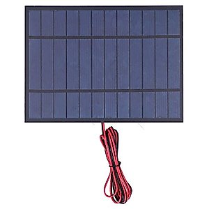 DC6V 6W Polysilicon Tool Supplies with 200cm Red Black Wire,Solar Panel, Portable Waterproof Solar Panel for Car Boat Battery Charg, Portable for Emergency Power Backup, Solar Panel,DC6V 6W Polys