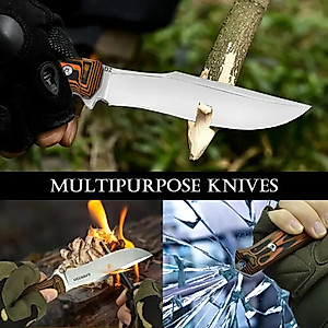 Pocket Knife For Outdoor Non-folding, Multi-functional,Tactical Wilderness Survival And Camping