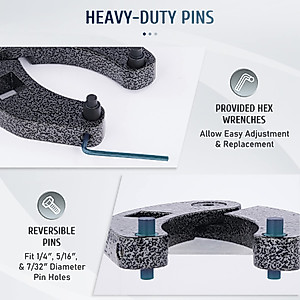 OMT Gland Nut Spanner Wrench Kit for 1" to 6" Gland Nuts, 1266 & 7463 Hydraulic Cylinder Wrench Set, 4pc Large & Small Wrench Set with 1/2" & 3/4" Drive for Hydraulic Cylinders Repairs