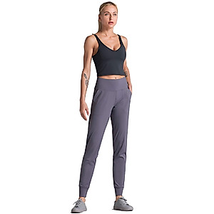 Dragon Fit Joggers for Women with Pockets,High Waist Workout Yoga Tapered Sweatpants Women's Lounge Pants (Medium, Joggers78-Vintage Purple)