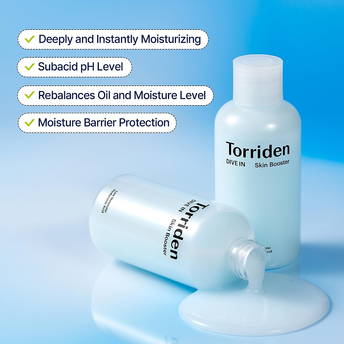 Torriden Dive-in Hyaluronic Acid Skin Hydrating Booster 6.76 fl oz | Deep Nourishing Facial Moisturizing Toner for Dry, Sensitive Skin | Hyaluronic Acid, Panthenol, Ceramide