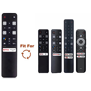 Remote RC802V FNR2 Fit for TCL Android 4K Smart TV 40S334 50S434 55S434 75S434 40S330 70S430 32S334 55S435 50S435 43S434 32S6500A 65P8S 65P8 49S6800FS 32S6500S 32A325 [NO Voice Function]