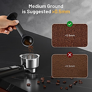 RELEXNOW Espresso Machine, 20 Bar Espresso Maker Milk Frother & LCD Panel, Hot & Iced Coffee Machine,Stainless Steel Espresso Coffee Machine with 41oz Water Tank for Cappuccino, Latte