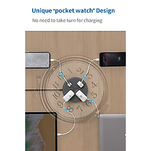 Extension Cord 10ft and 15 ft Bundle,Flat Plug Power Strip with Widely Spaced Outlets USB Ports, Wall Mount Power Strip, Long Extension Cord with Multiple Outlets for Home, Office