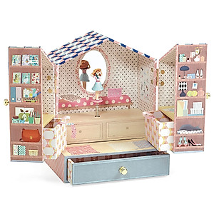 DJECO Musical Jewelry Box for Kids - Treasure Boxes Unicorn Dream -Storage for Necklace, Bracelets, Rings, Earrings, Small Toys, Decorations, Keepsake & Trinkets - Safe for Ages 6+ Boys & Girls
