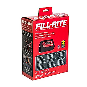 Fill-Rite TT10AN 1" 2-35 GPM(8-132 LPM) Digital In-line Turbine Meter, Aluminum, Fuel Transfer Meter,Black/Red