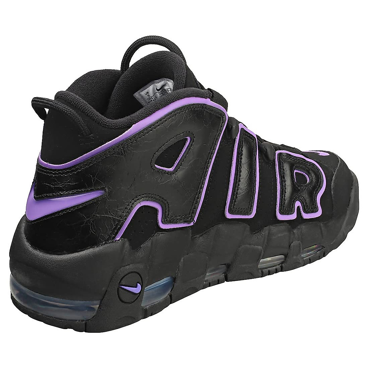 Nike mens Air More Uptempo '96, Black/Action Grape-black, 10