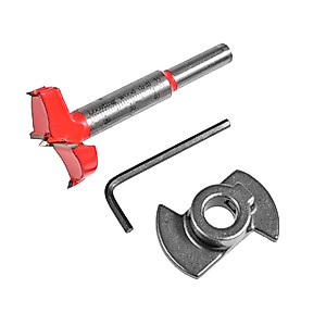 Mekek 35mm Concealed Hinge Jig kit, Hinge Hole Jig Drill Guide Set with Door Hole Opener, Concealed Hinges Guide Door Saw Cabinet Accessories Tool