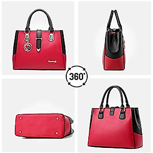 Segater® Women Handbags Work Shoulder Bag Ladies Tote PU Leather Hobo Satchel with Heart Pendant