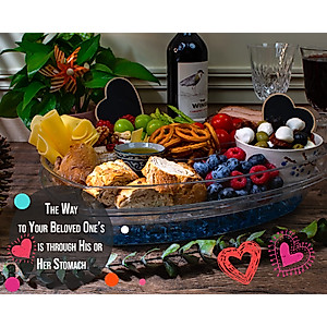 GESPINK Transparent Polystyrene Condiment Tray, 15.1 x 11 x 6.7 inches, Easy to Clean, With Lid and Bottom Tray