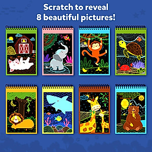 Skillmatics Party Favors (Pack of 15) - Magical Scratch Art Set for Kids, Animals, Goodie Bag, Stocking Stuffers, DIY Craft Activity, Christmas Gifts for Girls, Boys Ages 3, 4, 5, 6, 7, 8