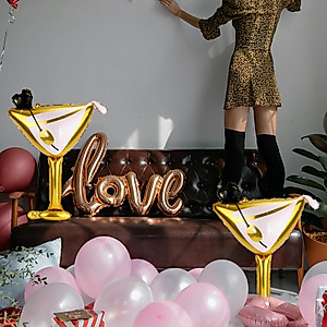 JDOQOKJ Martini Balloon for Party Decoration margarita balloons Aluminum film for Bachelorette Party Dirty Martini Themed Party Decorations Cocktail Balloon Bikinis and Bachelorette Party(2pcs)