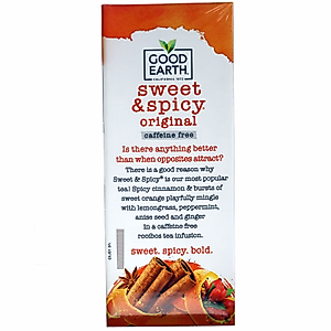 Good Earth Sweat & Spicy Caffeine Free Herbal Tea - 6 Pack w/ 25 Tea Bags per Box