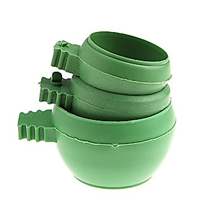 Itemap Mini Bird Parrot Food Water Bowl Feeder Plastic Pigeons Birds Cage Sand Cup Feeding Holder. (5pcs, Small)