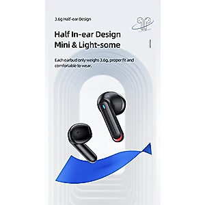 Wireless Earbuds Bluetooth 5.2Chip Bluetooth Earphones Earbud Noise Cancellation Sports Headphones with Charging Case Bluetooth Headphone Earbuds Gaming Ear Pods for Running 28hrs of Play Time (Black)