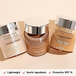Physicians Formula Mineral Wear Talc-Free Loose Powder SPF 16 Creamy Natural, Dermatologist Tested, Clinicially Tested