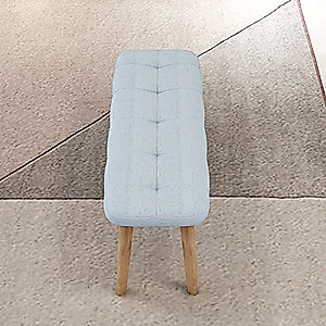 WoodShine Home Wood & Upholstered Bench for Kitchen, Dining Room, Living Room, Entryway, (Natural, 39.4inches)