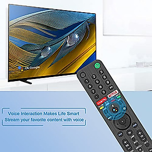 Gvirtue RMF-TX500U Universal Voice Remote Control for Sony Smart TV Bluetooth Remote, Replacement for Sony Bravia LED OLED 4K UHD HDR Android TV, with Google Play, Netflix Button