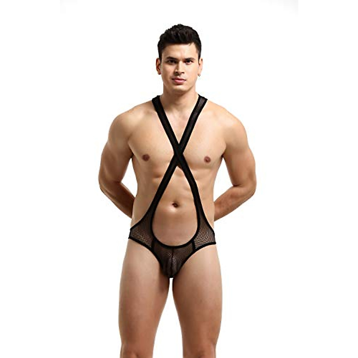 4UFIT Men's Jockstrap Leotard Underwear Jumpsuits Wrestling Singlet Bodysuit
