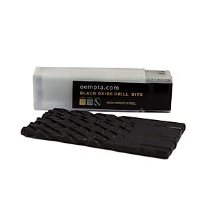 13/64-Inch Black Oxide Drill Bit, Tri-Cut Shank, 10 Pack, Jobber Length