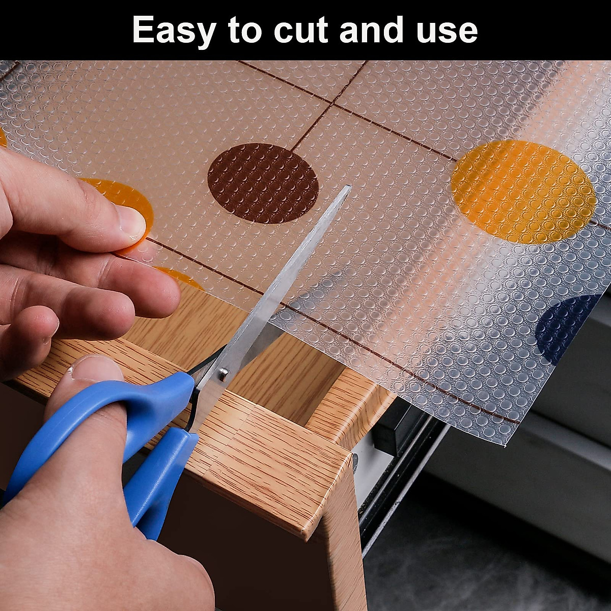 Cooyes Refrigerator Liners – Premium Refrigerator Shelf Liners – 9pcs Fridge Liners Washable – Easy to Use and Adjustable Shelf Liners for Refrigerators – Anti-Slip Texture – Novel Design