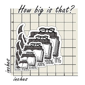 Miraki Go Away I'm Reading Sticker, Book Lover Sticker, Reading Lover Sticker, Book Club Sticker, Water Assitant Die-Cut Vinyl Bookish Decals for Laptop, Phone, Water Bottles, Kindle Sticker