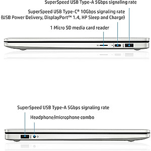 HP Touch 14 Slim Laptop in Silver Qualcomm 8-Core up to 2.55 GHz 8GB RAM 128GB SSD 14in Full HD LCD Webcam WiFi Fingerprint Reader Windows 11 iSlik Pen (14-ED00-Renewed)