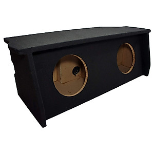 American Sound Connection JW2X10-0717-AR Compatible with Jeep Wrangler 2007 2 Door Dual 10" Sub Box with Amp Rack