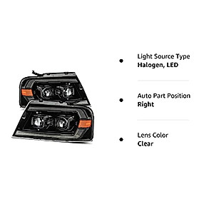 AlphaRex 04-08 F150 / 06-08 Lincoln Mark LT Projector Headlights Alpha-Black [PRO-Series]