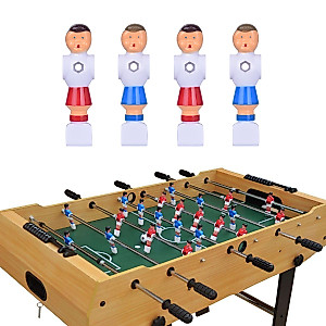 Hotusi 4Pcs Rod Foosball Soccer Table Football Men Player Replacement Parts(Red+Blue)