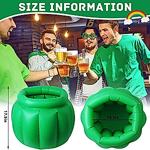 Large Halloween Inflatable Cauldron Drink Cooler Halloween Cooler for Drinks, Witch Cauldron Beverage Holders for Halloween Party Decoration Witch Party Supplies, 22x18 Inch (Green)