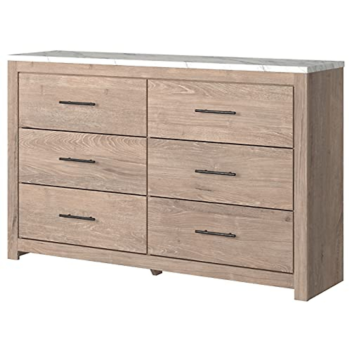 Signature Design by Ashley Senniberg Contemporary Dresser, Light Brown/White