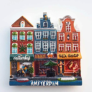 Amsterdam Holland 3D Fridge Magnet Souvenir Gift Collection Home Kitchen Decoration Magnetic Sticker Amsterdam Netherlands Refrigerator Magnet