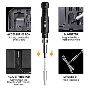 JAKEMY 164 in 1 Precision Screwdriver Set, Laptop Screwdriver Kit, Professional Computer Screwdriver Repair Kit with T5 Torx Screwdriver for MacBook, iPhone, Watch, Camera, Eyeglass, Xbox, DIY