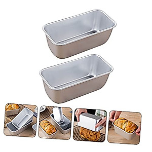 YARNOW 2pcs Toast Box Square Griddle Nonstick Bakeware Baquettes Tea Loaf Pan Bread Baking Tin Oven Toast Pan Bread Bakeware Storage Pans Cake Baking Pan Non Stick Aluminum Alloy Scones