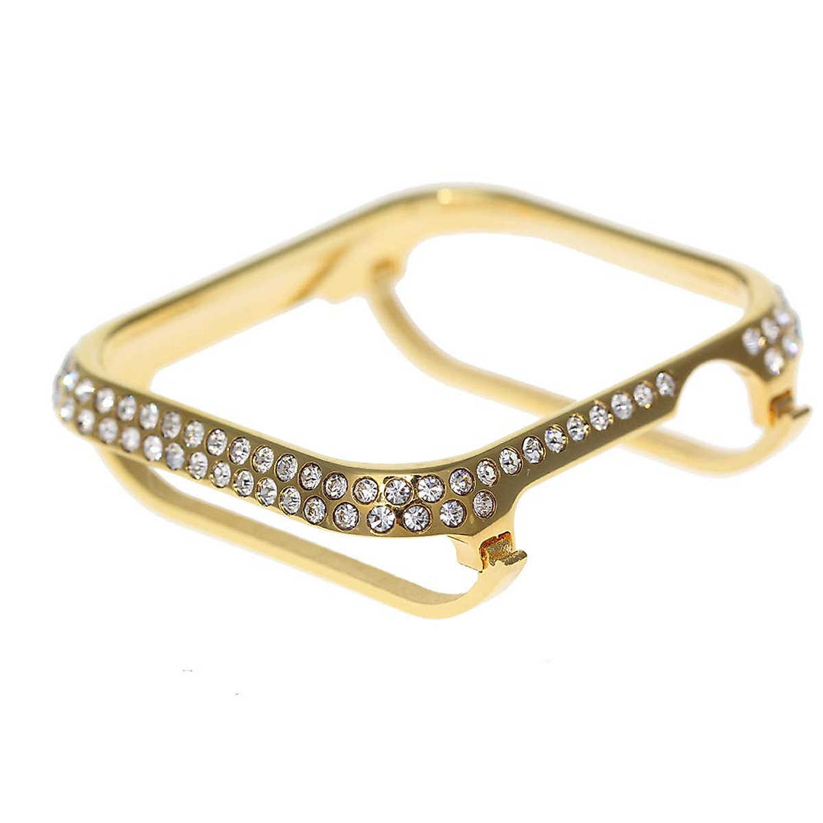 HJINVIGOUR Bling Luxury Rhinestone Crystal Diamond Protective Cover Case Bezel Compatible Apple Watch Series 4 5 6 SE 40mm 44mm Series 3 2 1 38mm 42mm