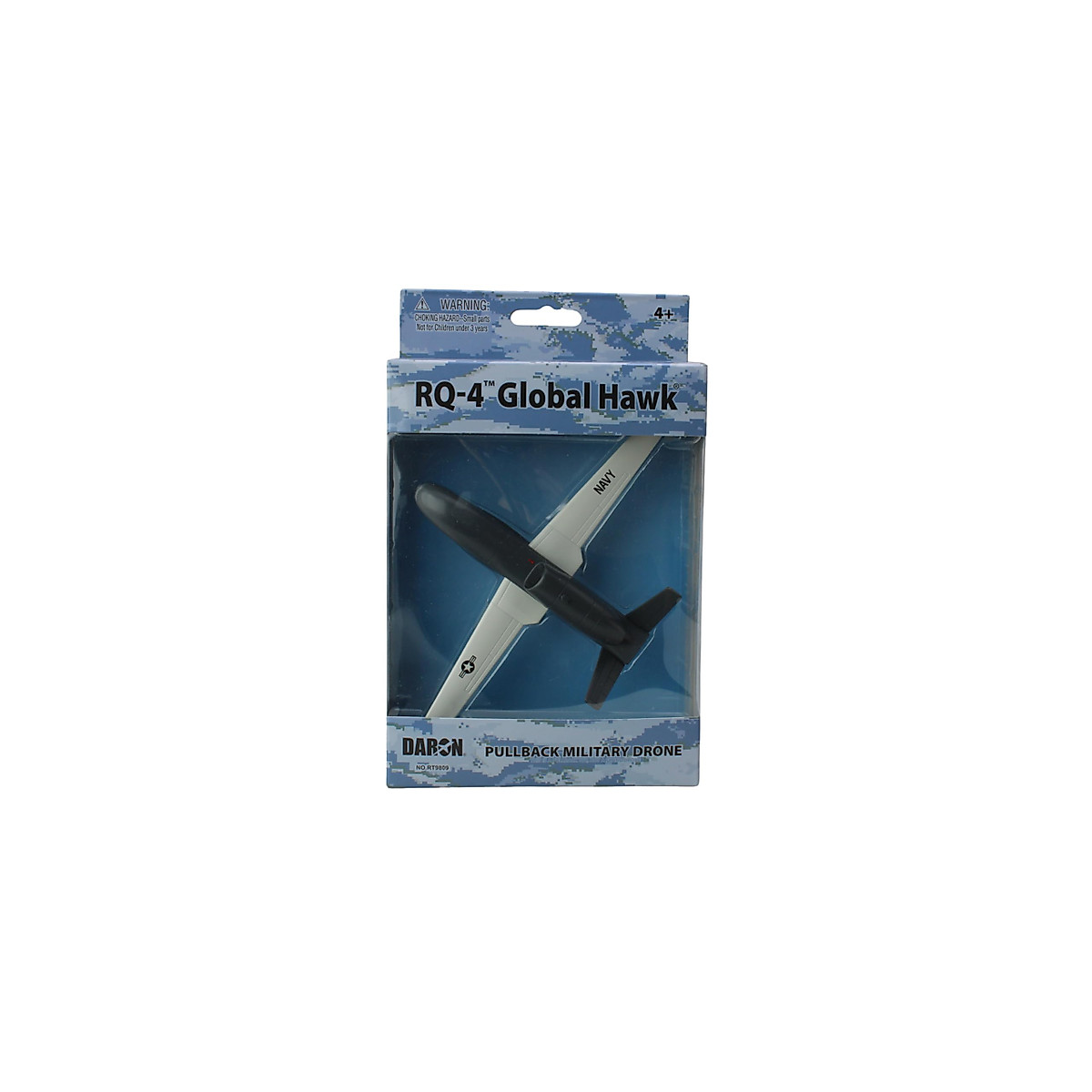 Daron Northrop Grumman RQ-4 Global Hawk Military Drone United States Navy Gray and White Diecast Model Airplane
